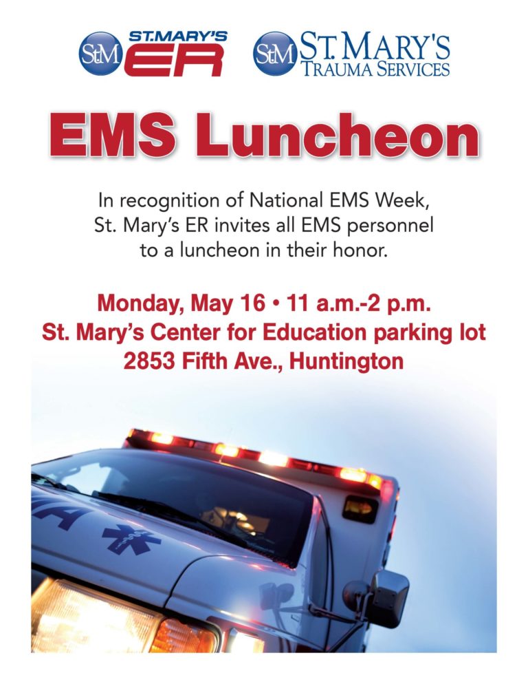 St. Mary’s EMS Week Luncheon 2016 | Cabell County Emergency Medical ...
